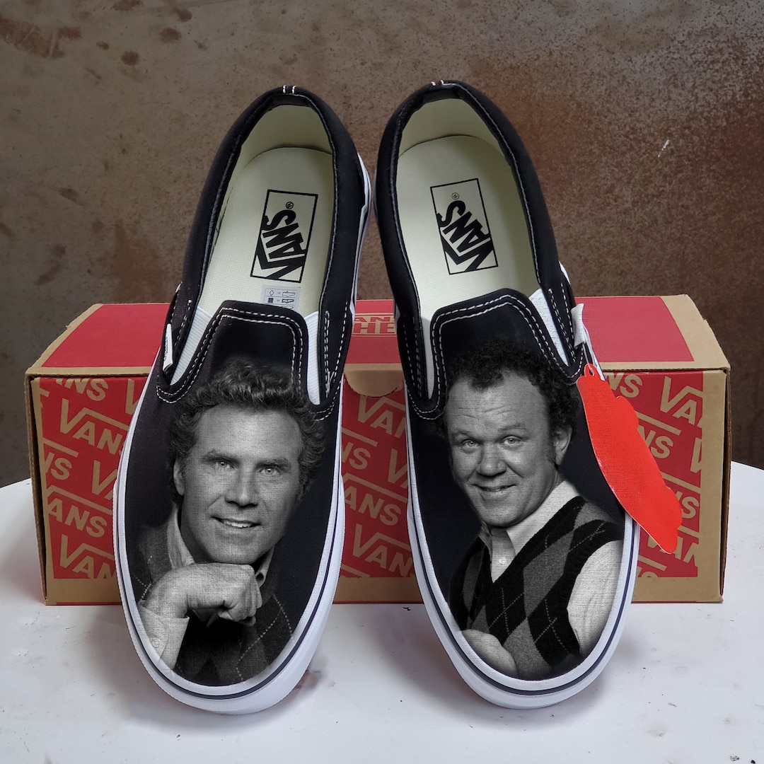 Custom Step Brothers Inspired Black Slip on Vans - Etsy