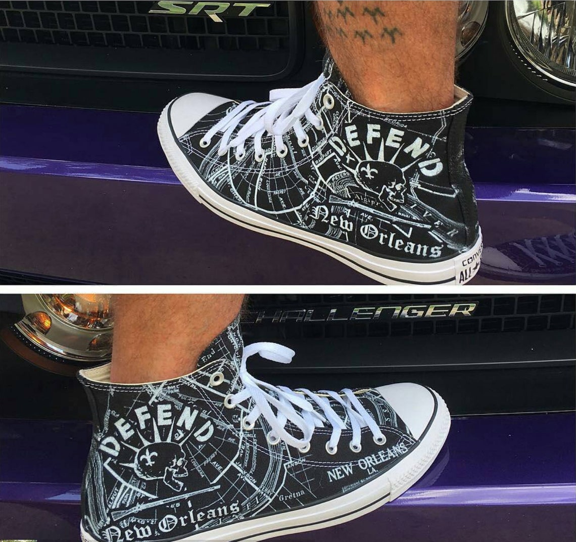 Custom Black Converse Chuck Taylor All Star High Tops | Etsy