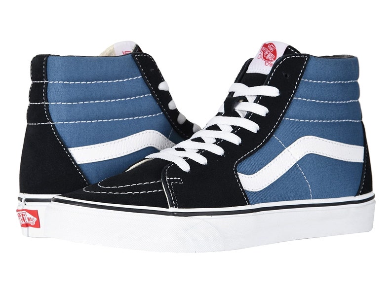 Custom Navy Blue Sk8 Hi Vans Personalize With Any Image - Etsy