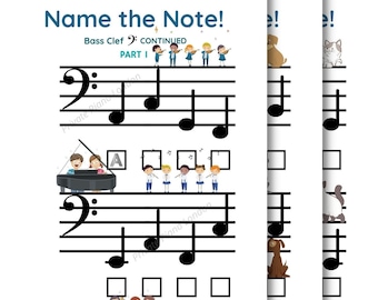 Music Theory for Children - Name the Note! Treble Clef (5 Worksheets ...
