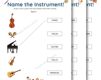 Music Theory for Children Draw the Note Treble Clef 4 Worksheets - Etsy