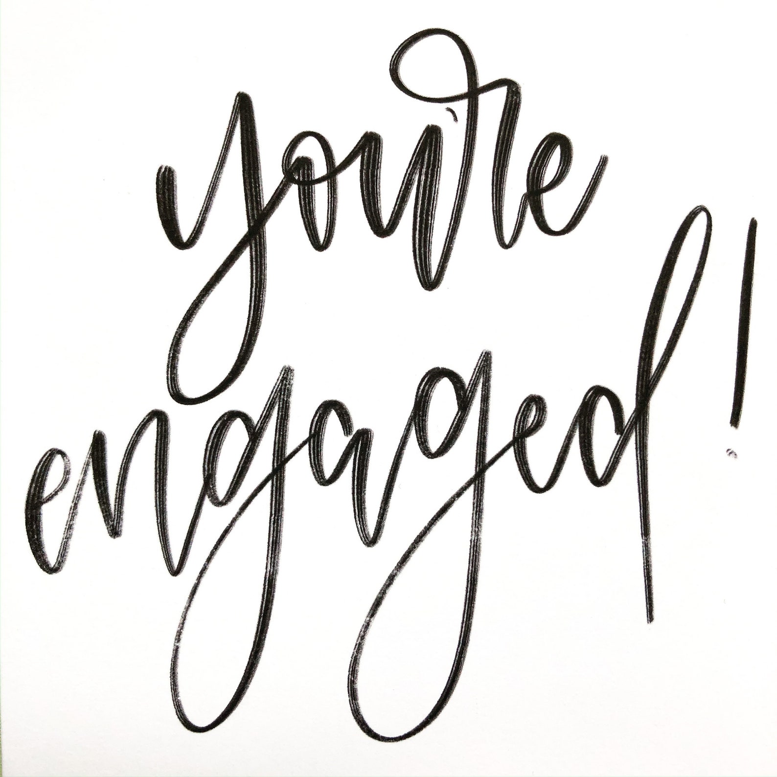 You're Engaged Card Engagement Card Simple Engagement | Etsy