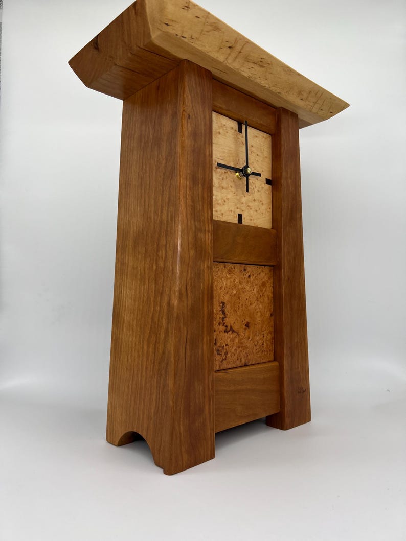 Cherry Arts and Crafts Mantle Clock - Etsy