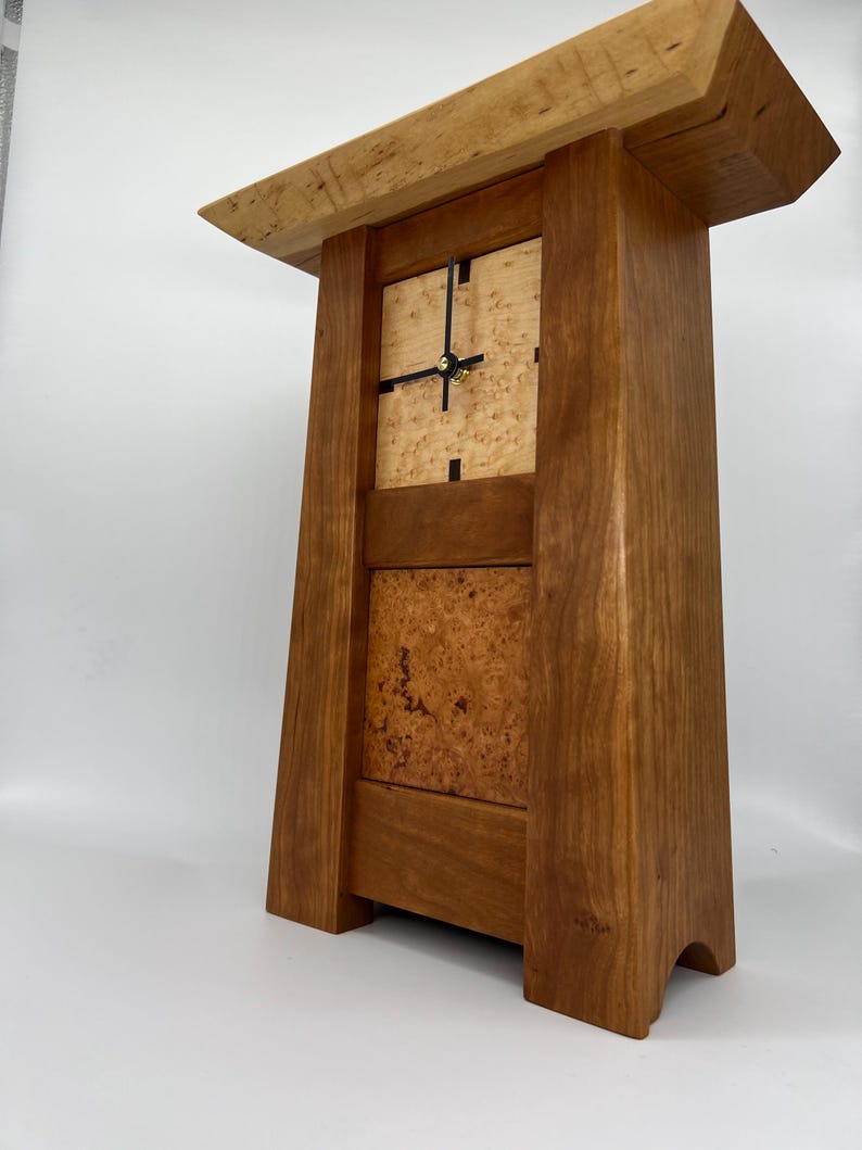 Cherry Arts and Crafts Mantle Clock - Etsy
