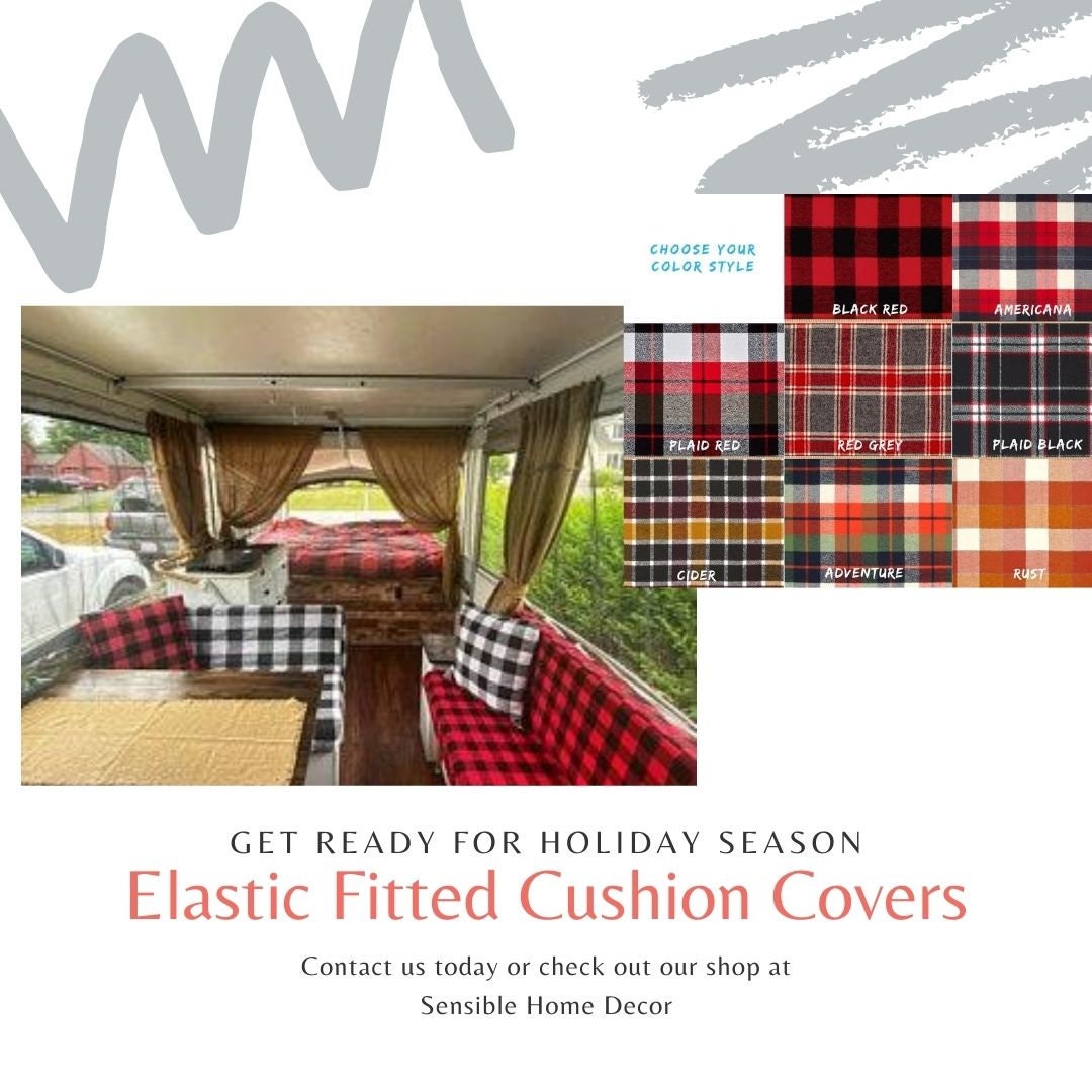 Elastic Fitted & Protective Cushion Cover for Indoor Furniture, Sofa ...