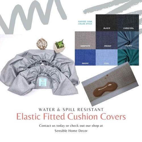 Water Stain Resistant Elastic Protective Cushion Cover - Etsy