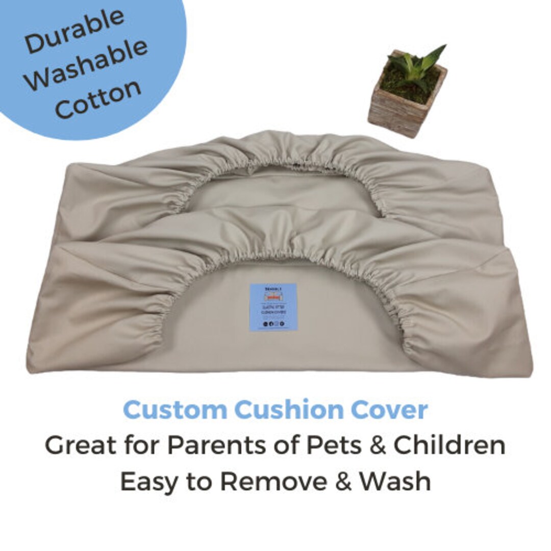 Elastic Fitted & Protective Cushion Cover for Indoor Furniture, Sofa ...