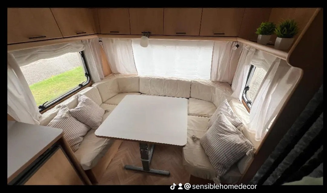 U-shaped Rv-camper Custom Elastic Fitted Cushion Cover Set of 11 - RV ...