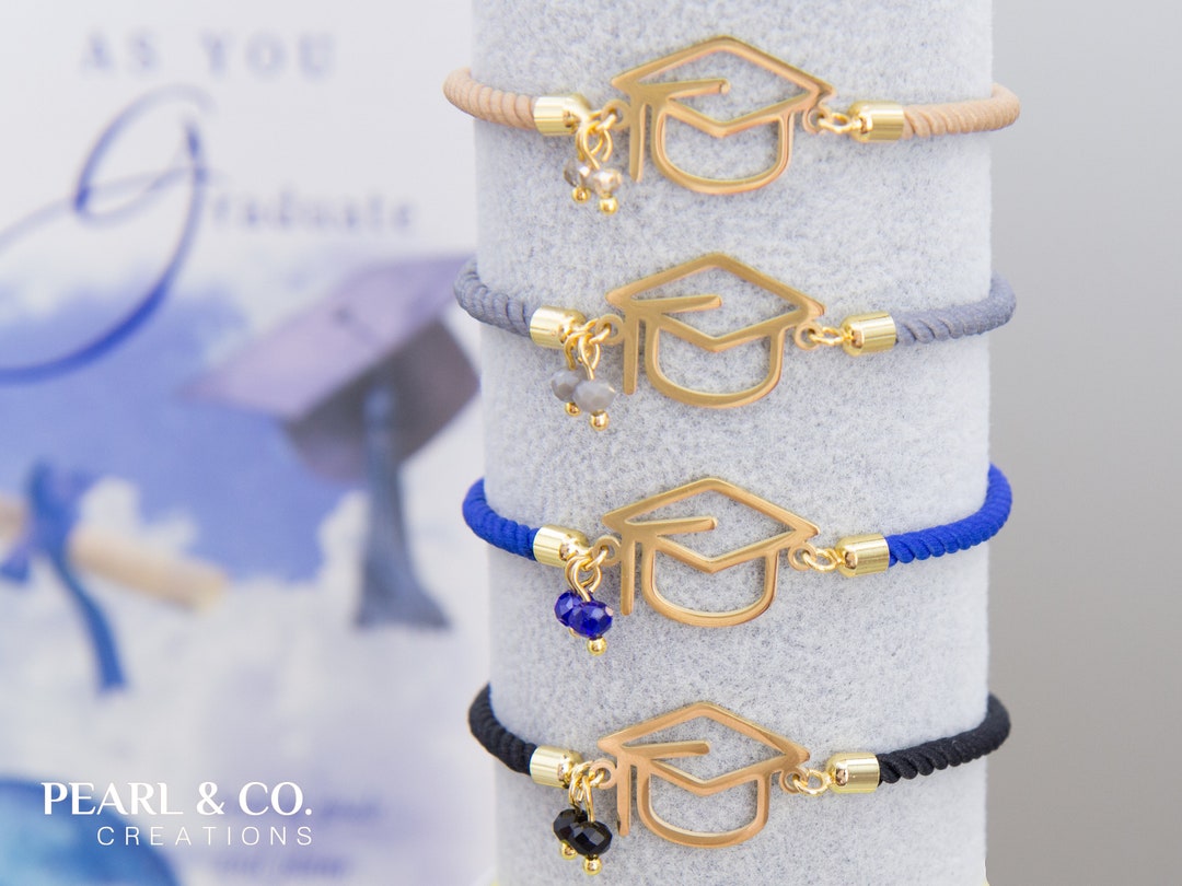 Graduation Jewelry Gift Idea | Adjustable Cord Bracelet With Graduation ...