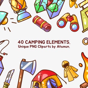 Cute Camping Clipart, PNG Family Camping, Backpacking Clip Art ...
