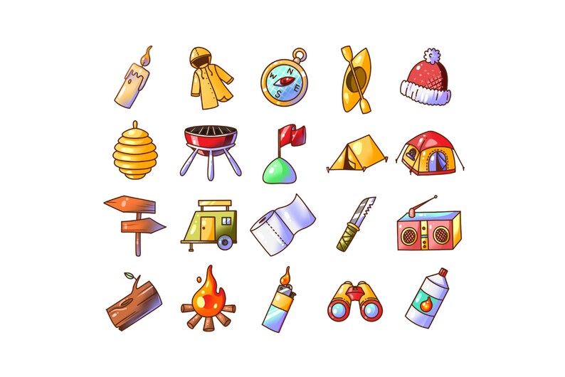 Cute Camping Clipart PNG Family Camping Backpacking Clip - Etsy