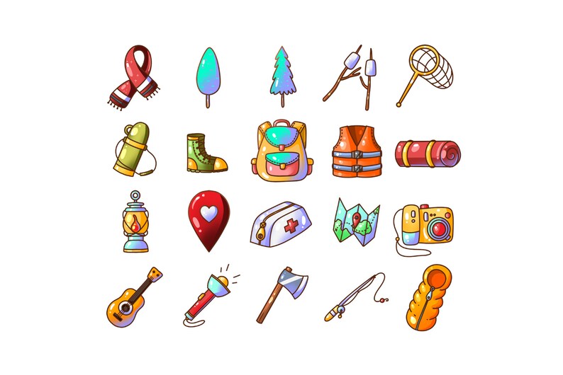 Cute Camping Clipart PNG Family Camping Backpacking Clip - Etsy