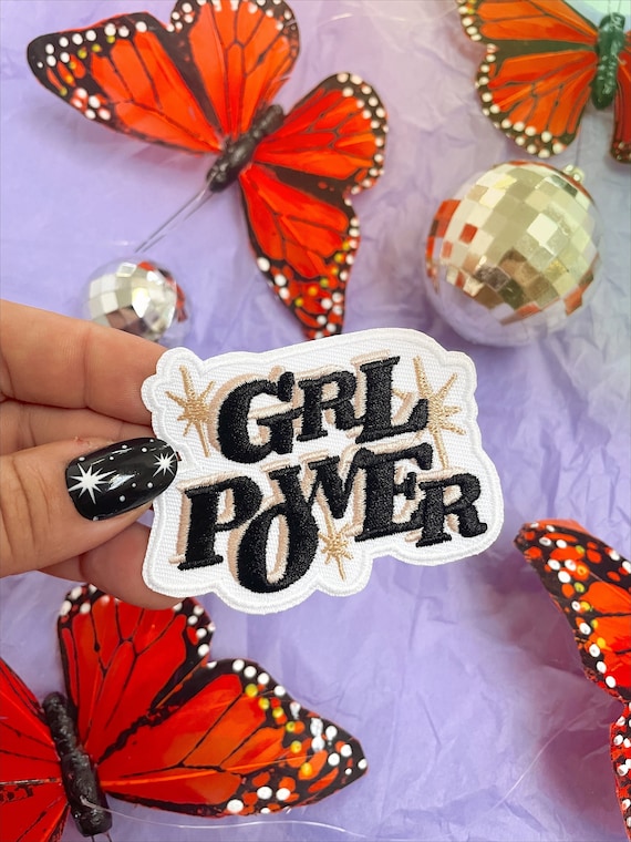 GIRL POWER Embroidered Iron on Patch Cute Patches Iron on | Etsy