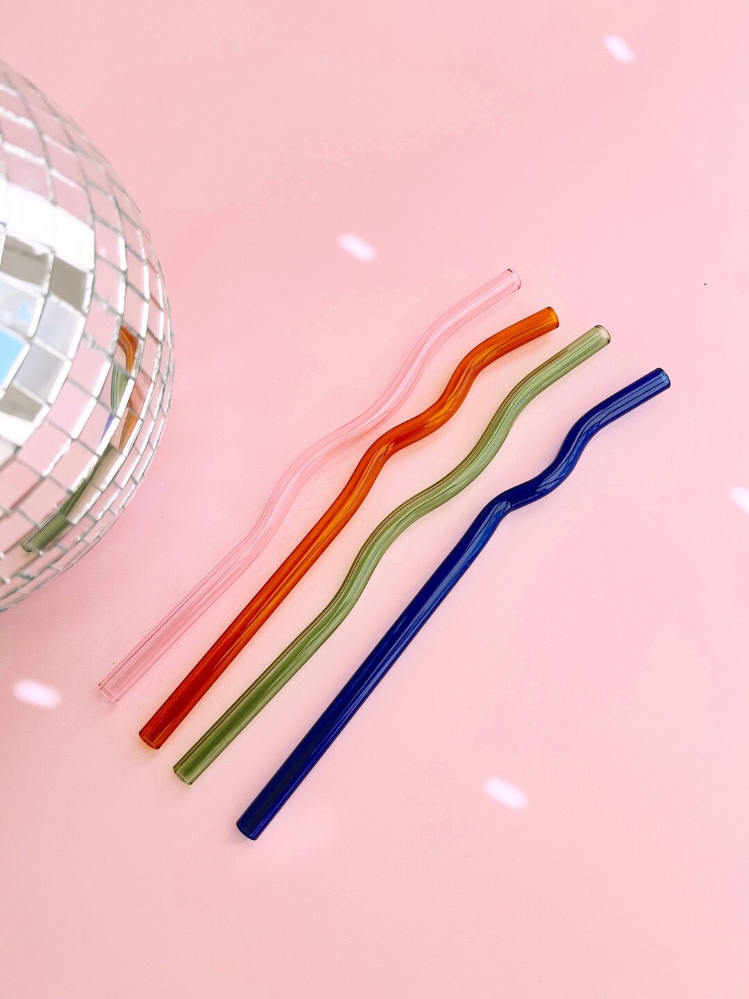Colorful Wavy Glass Straws Cute Glass Cups, Funky, Fun, Gift Ideas ...