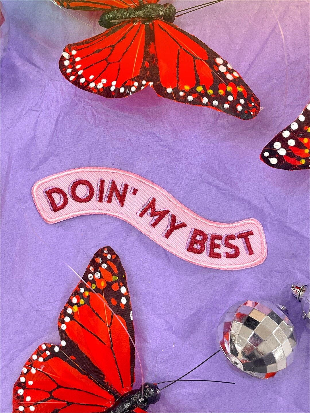 Doing My Best Embroidered Iron-on Patch, Sew on Patch, Inspirational ...
