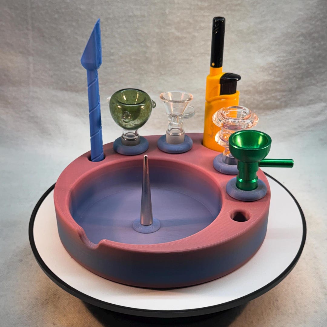 Debowler Ashtray With Metal Spike. Holders for Glass, Lighter, and ...