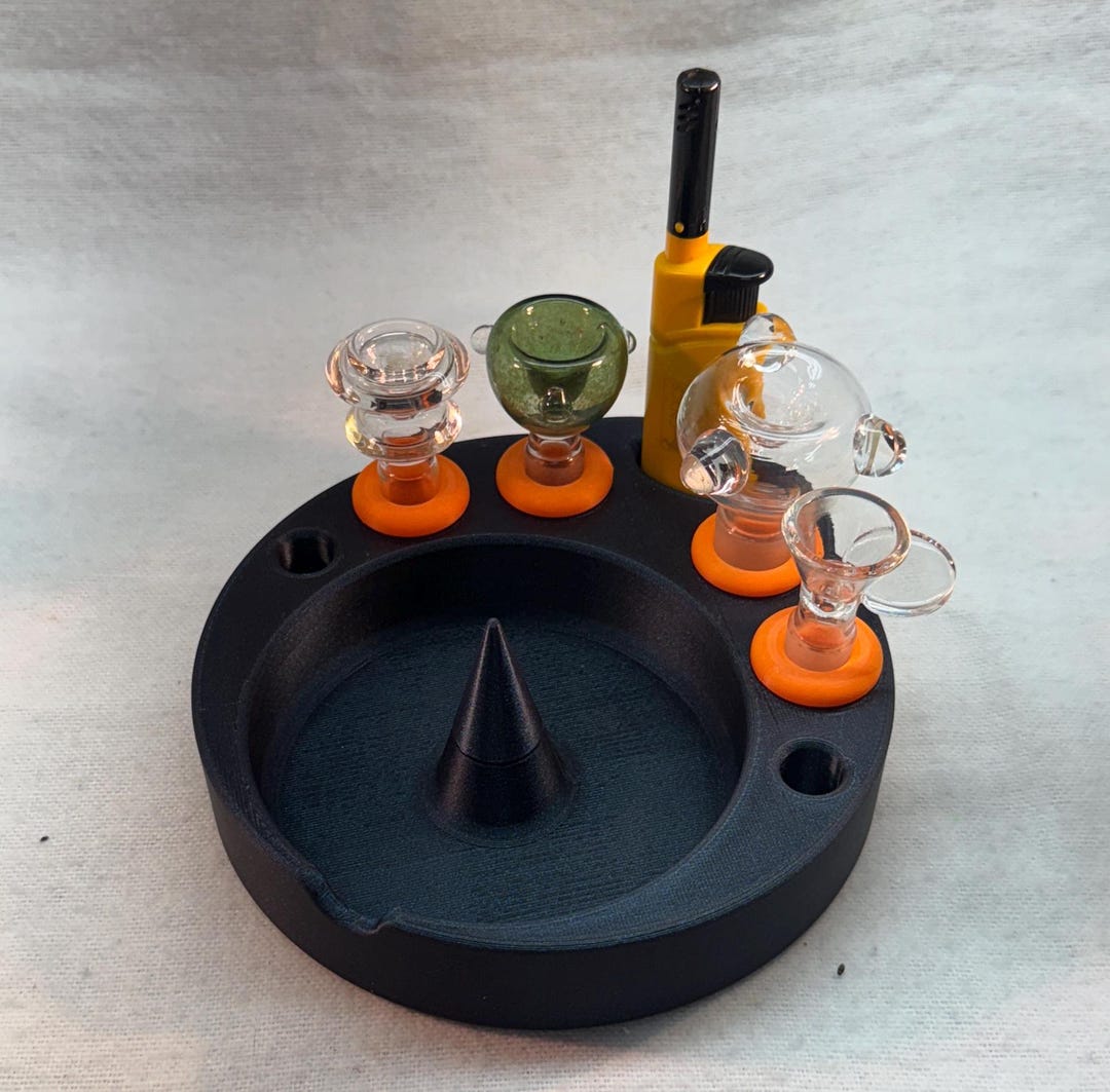 Debowler Ashtray With With Holder for Glass, Lighter, Tools. 10mm, 14mm ...