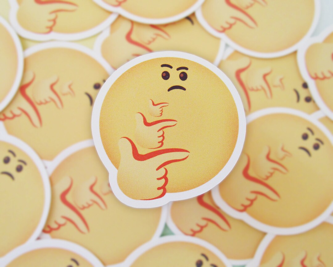 Emoji Sticker - Thinking Face - Etsy