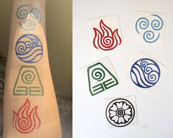 ATLA Symbols Temporary Tattoos - Etsy