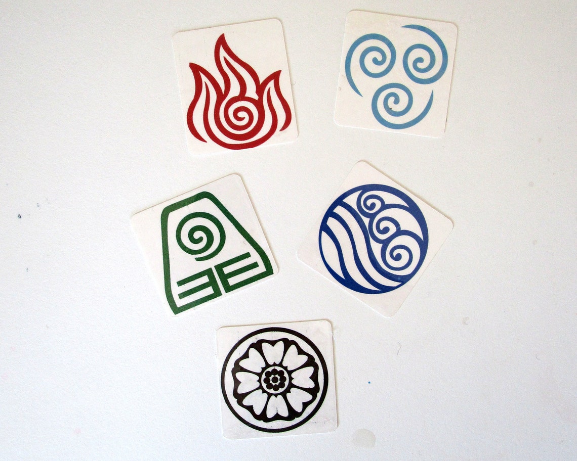 ATLA Symbols Clear Stickers | Etsy