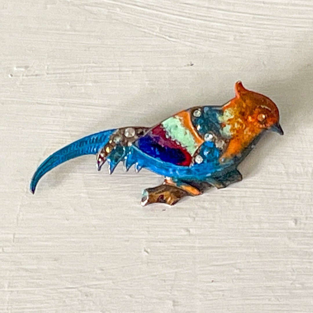Rare 1920s Bird Enamel Brooch German Ges Gesch Mark - Etsy