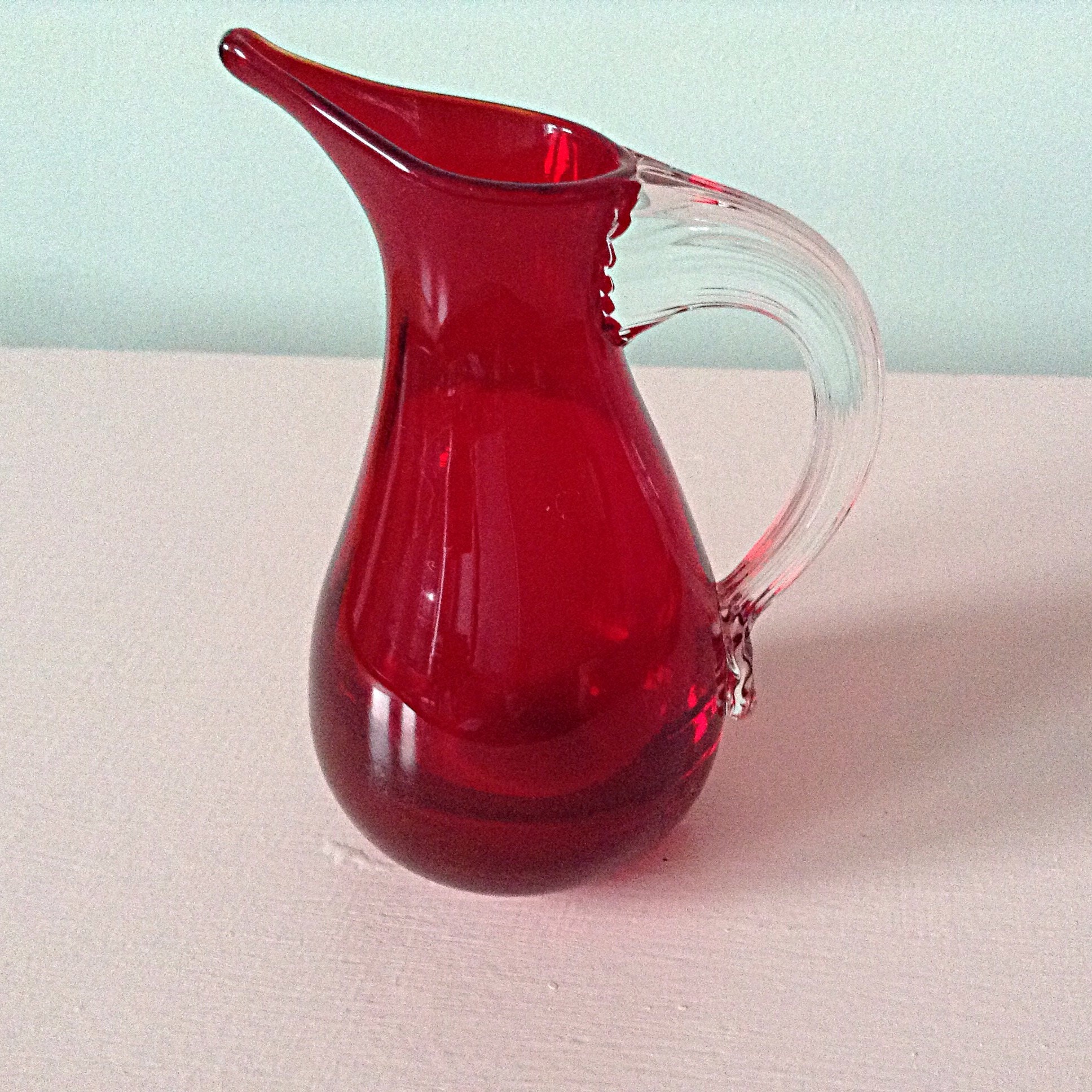 Vases 18cm tall. 7 inches tall Whitefriers glass 1950\u2019s with its ...