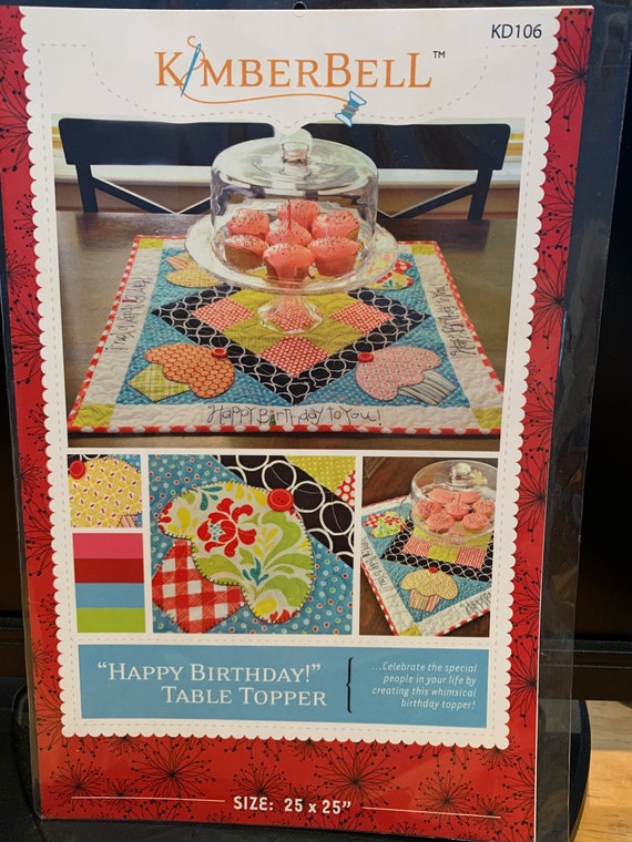 Kimberbell Happy Birthday Table Topper Pattern 25x25 | Etsy