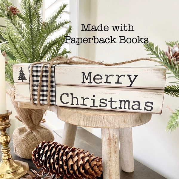 Christmas Book Stack - Etsy