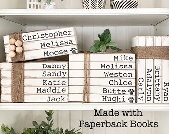 Stamped Book Stack | Etsy