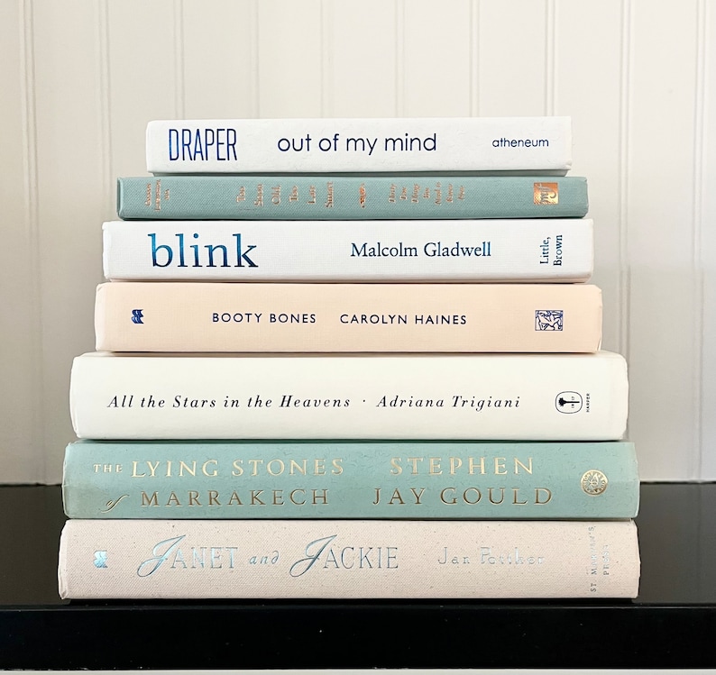 Beautiful Coastal Books for Decor, Light Neutral Beach Colors, Coastal ...