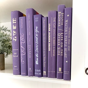 Purple Books, Decorative Book, Display Books, Book Decor, Girls Room ...