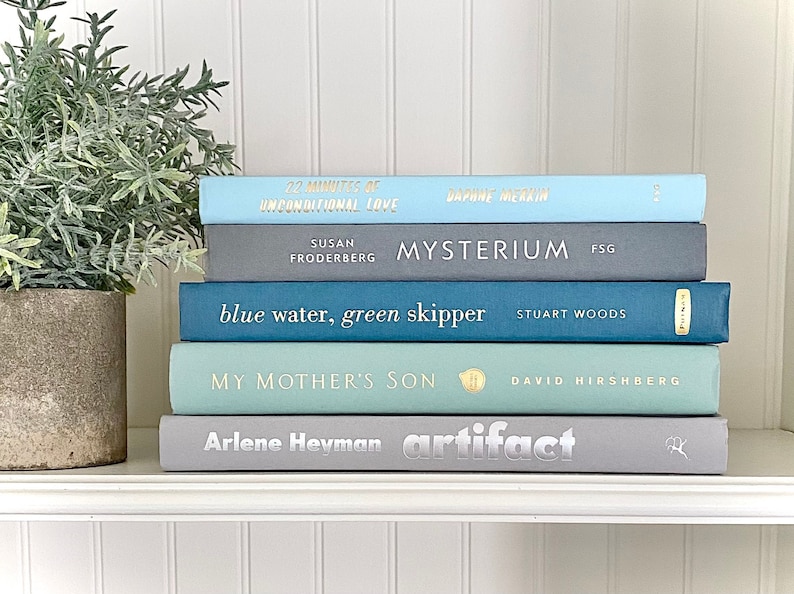 Bundle of Mixed Gray + Teal/turquoise + Books, Decorative Books ...