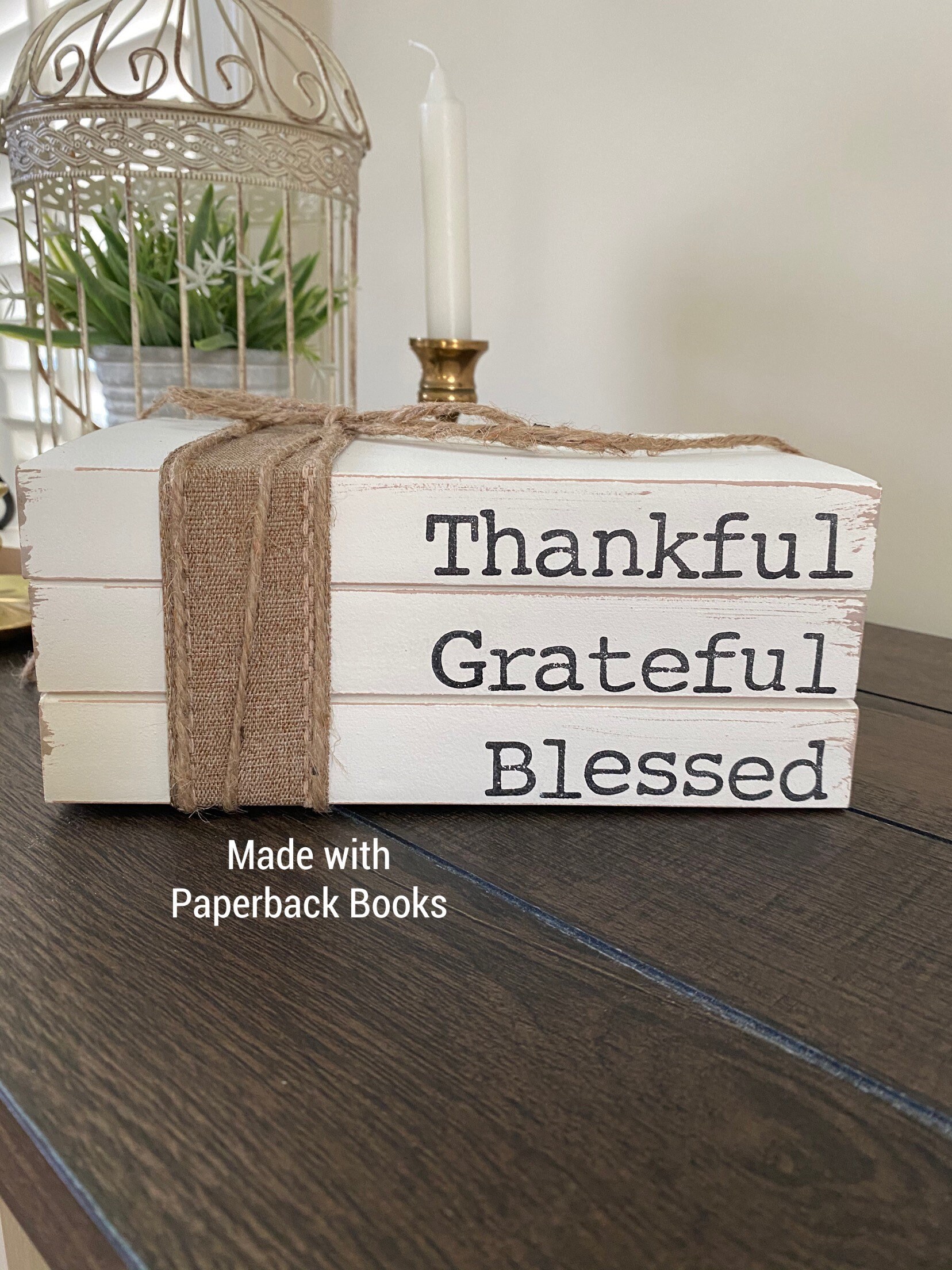 Fall Decor Fall Stamped Books Autumn Decor Decorative - Etsy