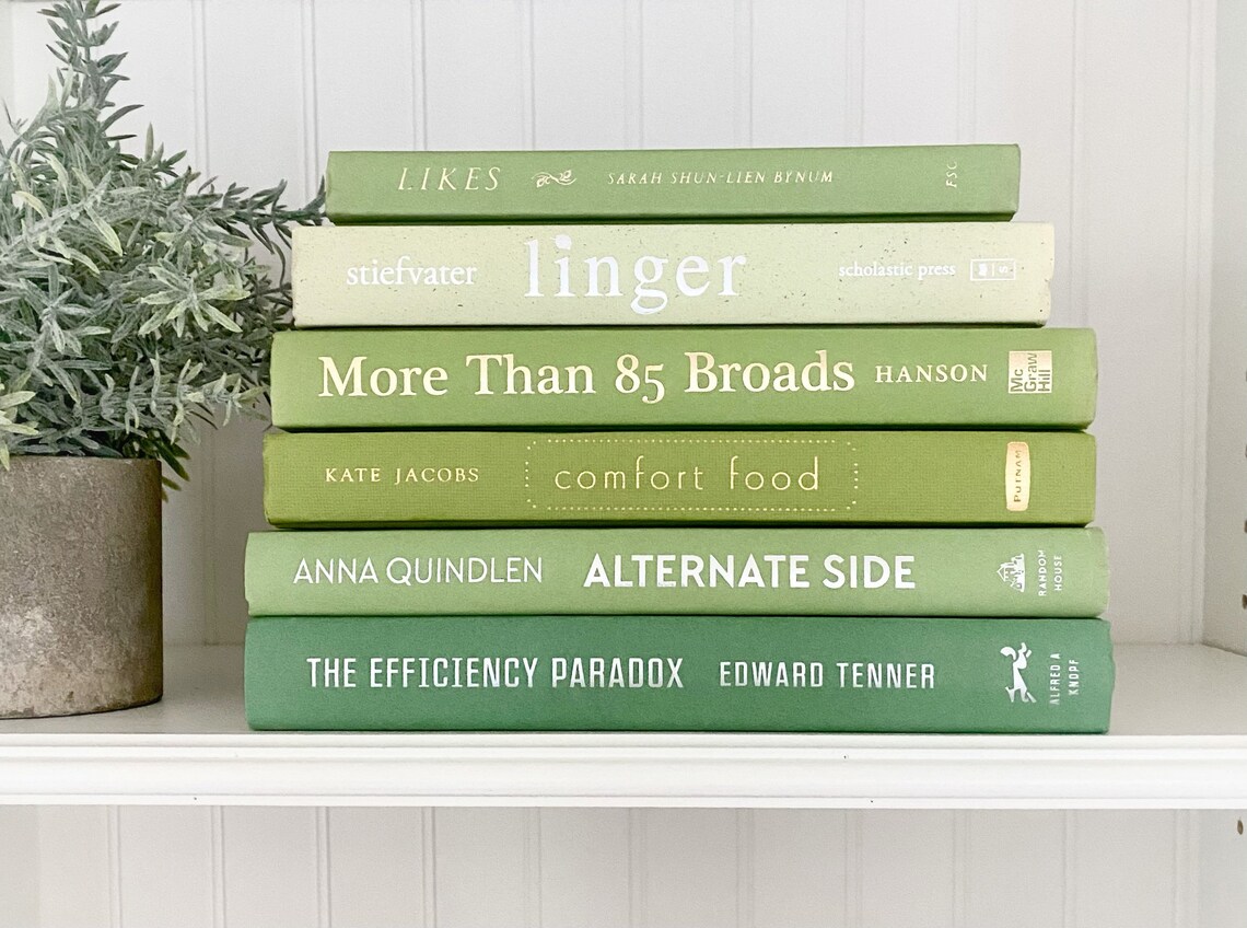 Bundle of Mixed Green Books, Lime Book, Staging Books, Home Decor ...
