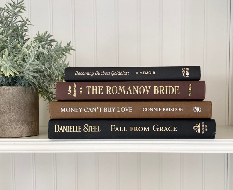 Brown & Black Books, Staging Books, Home Decor, Decorative Books ...