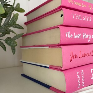 Stack of 5 Pink Books Preppy Pink Decor Maximalist Book - Etsy