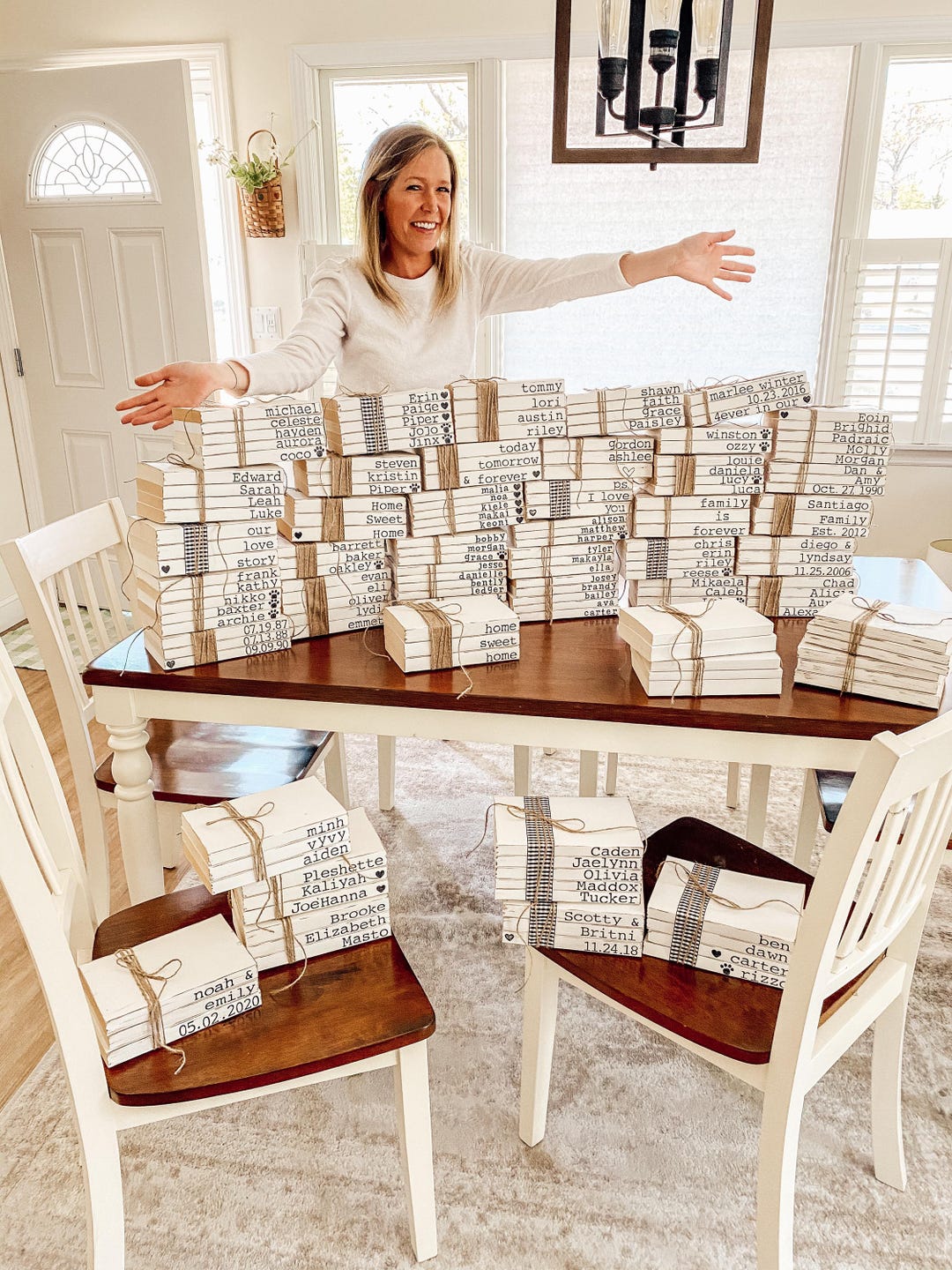 Name on Book Personalized Mother’s Day Gift Book Decor Custom Stamped ...