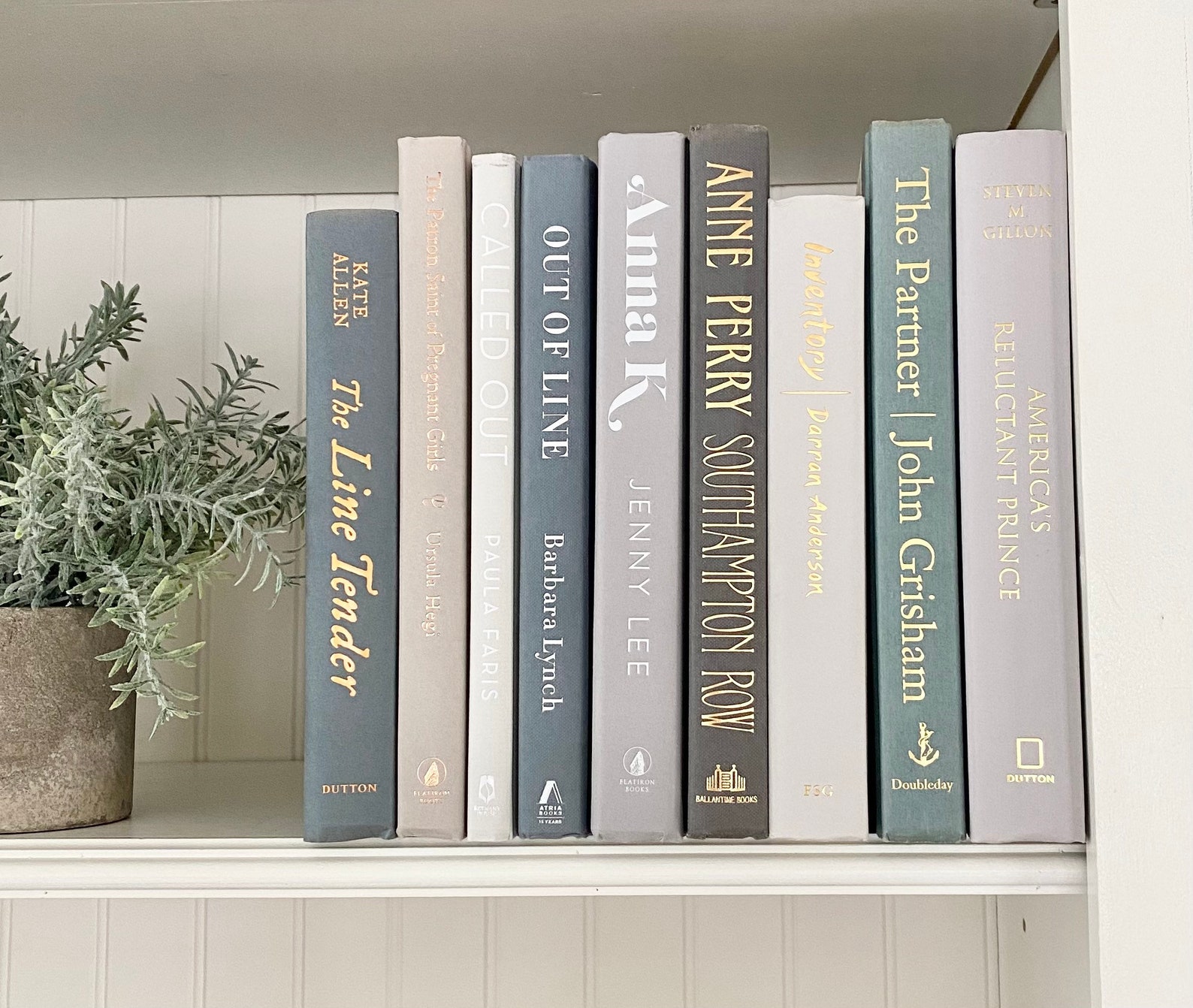 Bundle of Mixed Gray & Blue Books, Decorative Books, Bookshelf Decor ...