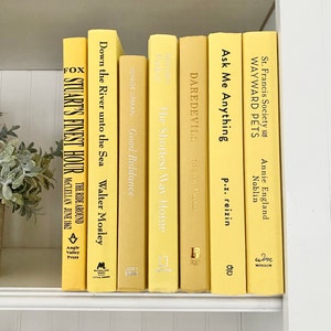Yellow Books for Bookshelf Interior Design, Yellow Decor, Decorative ...