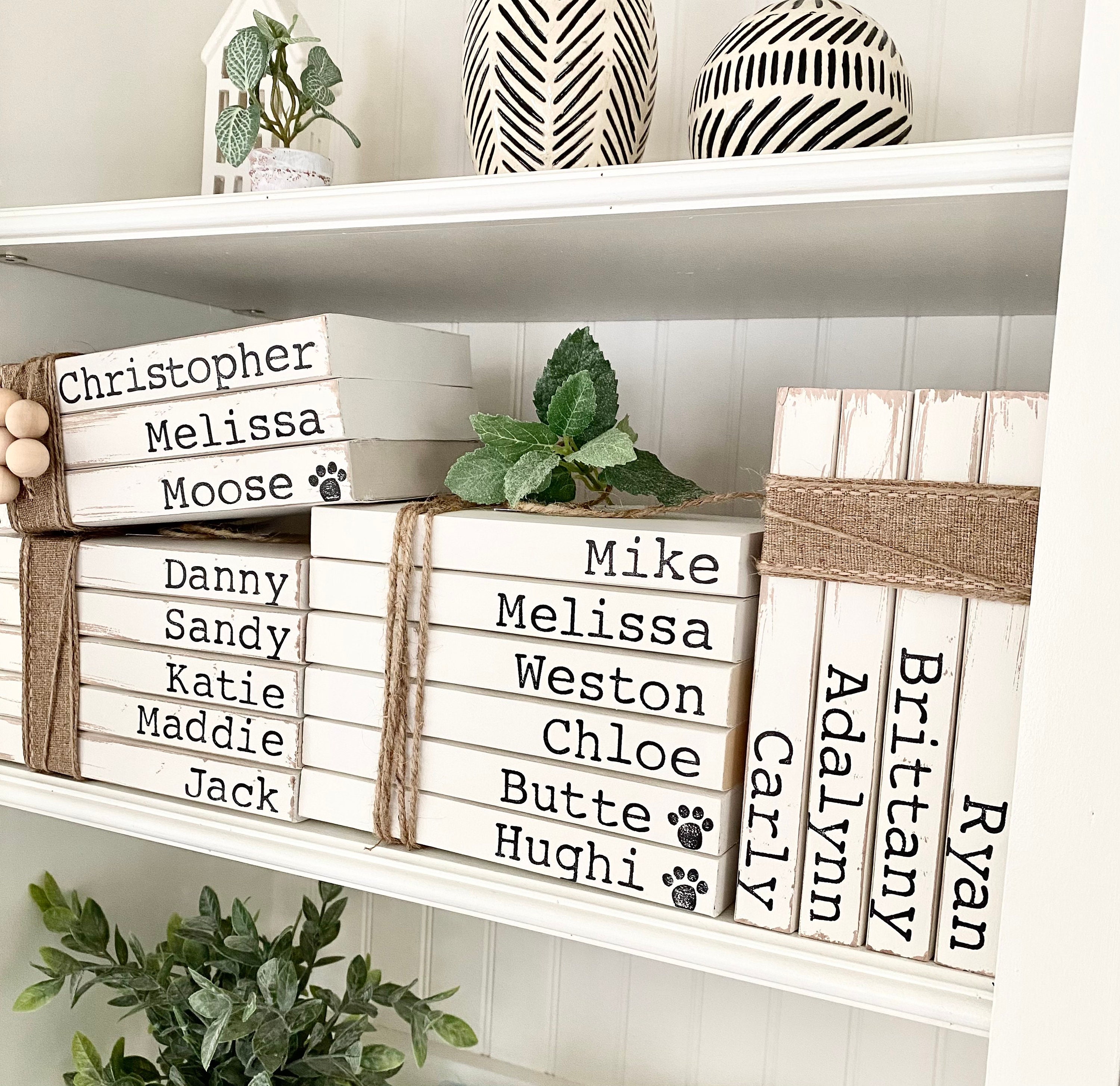 Name on Book Personalized Mother’s Day Gift Book Decor Custom Stamped ...