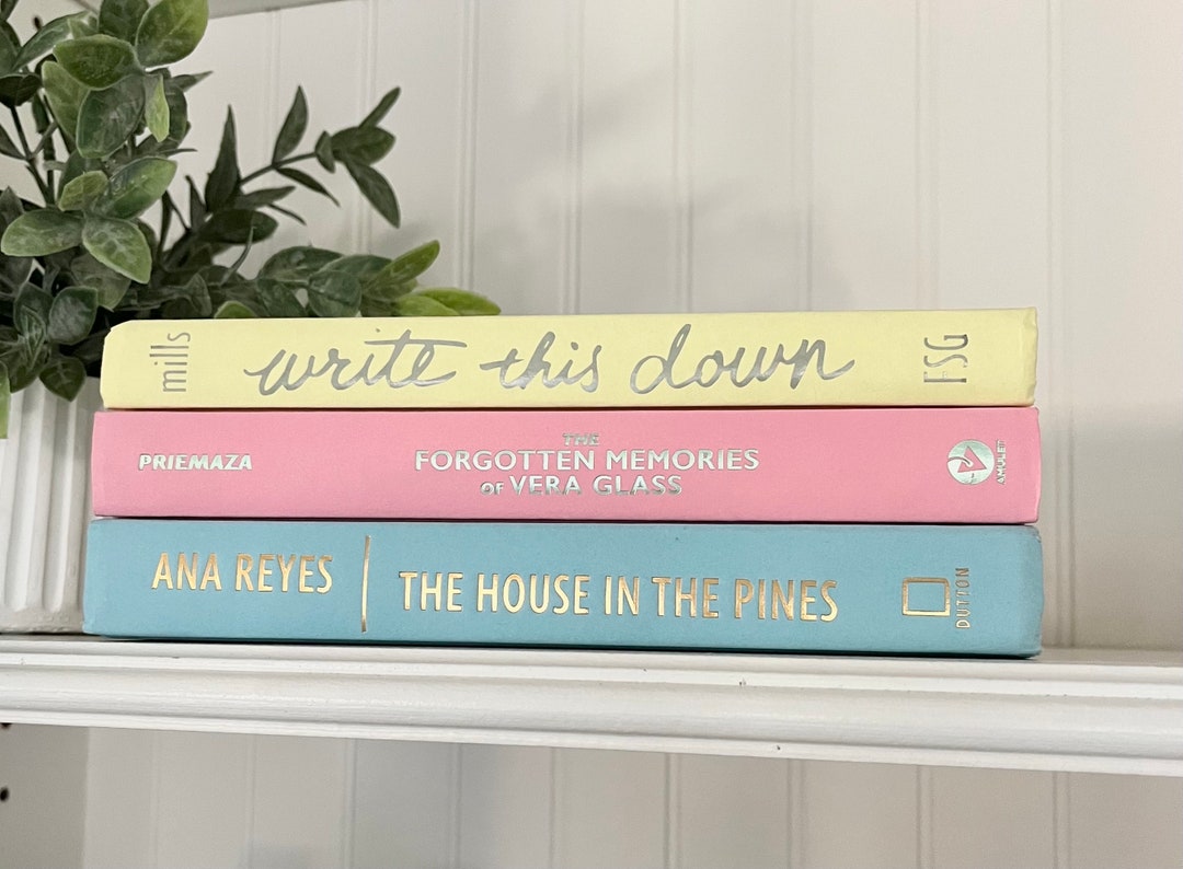 Aesthetic Pastel Book Decor, Kids Room Dorm Room Colored Book, Book for ...