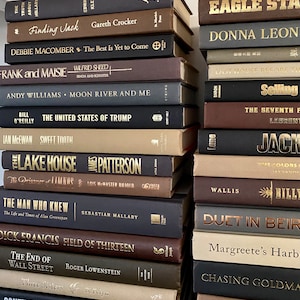 Dark Neutral Book Decor for Home Staging, Home Decor for Bookshelf ...