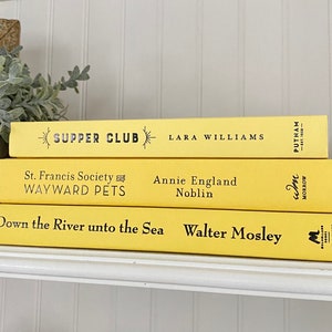 Yellow Books for Bookshelf Interior Design, Yellow Decor, Decorative ...