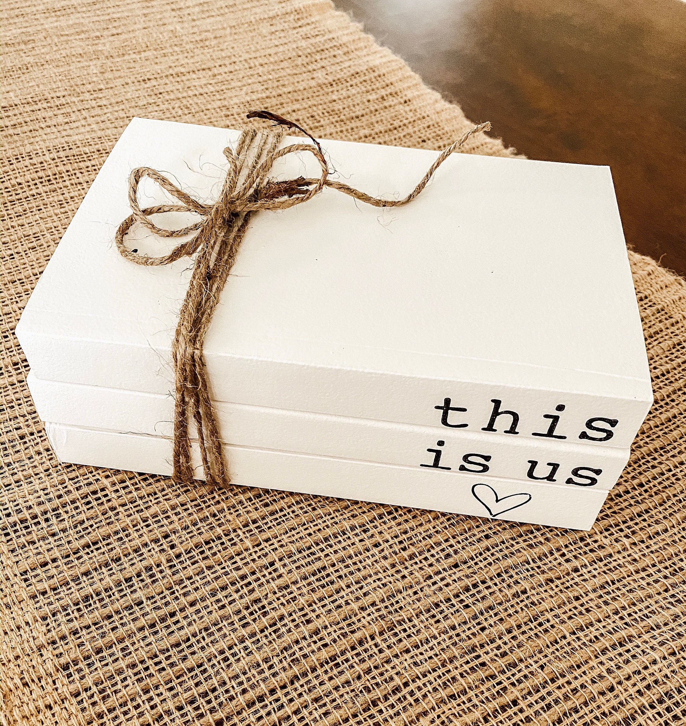 Hand stamped book stack stamped books painted books | Etsy