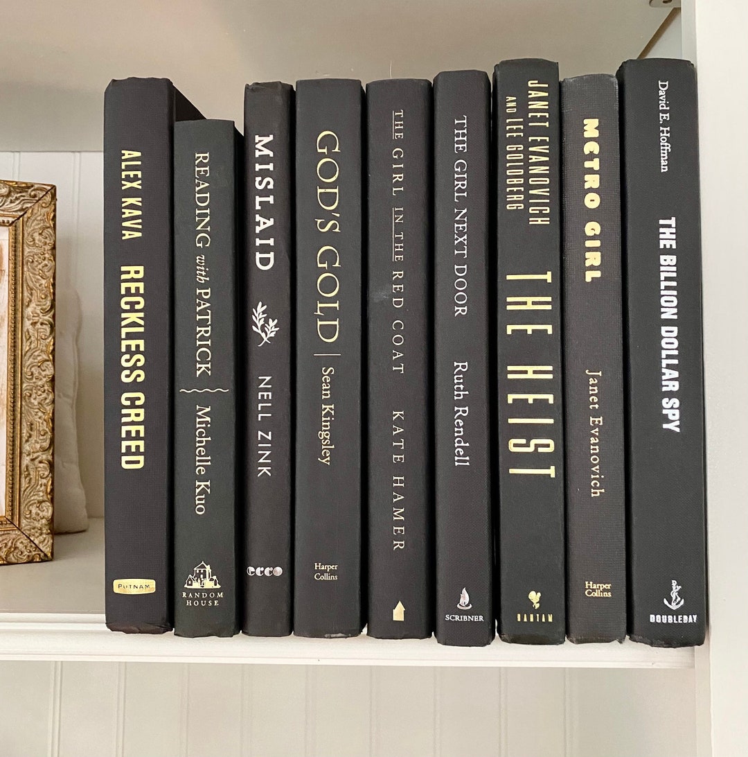 Bundle of Black Books, Staging Books, Home Decor, Decorative Books ...
