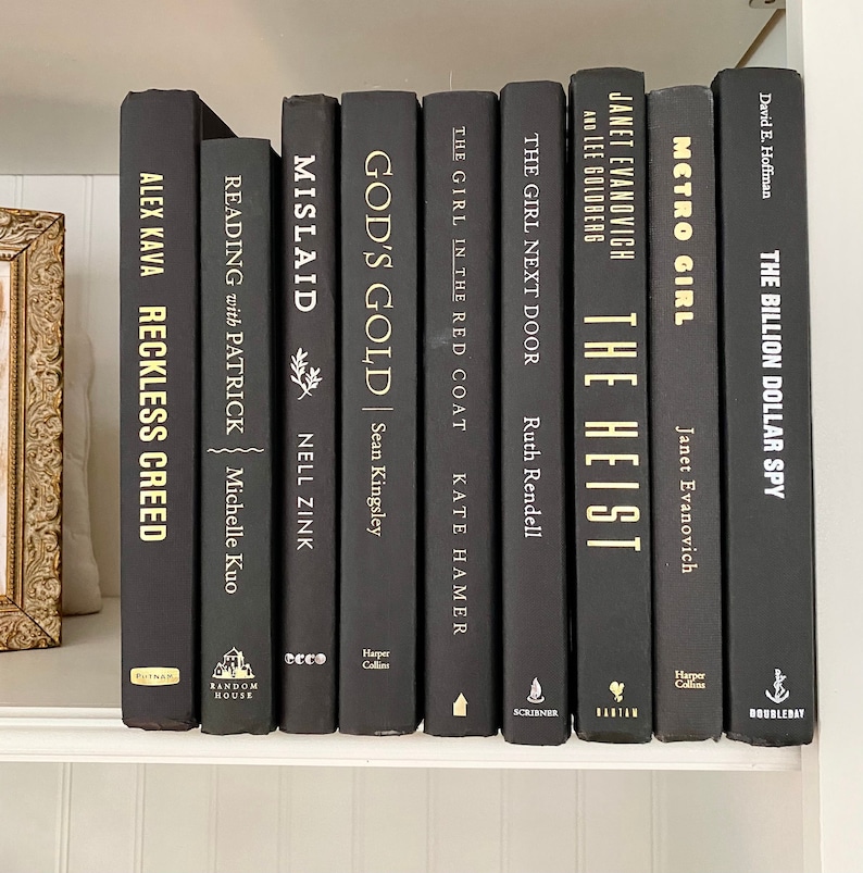 Bundle of Black Books Staging Books Home Decor Decorative - Etsy