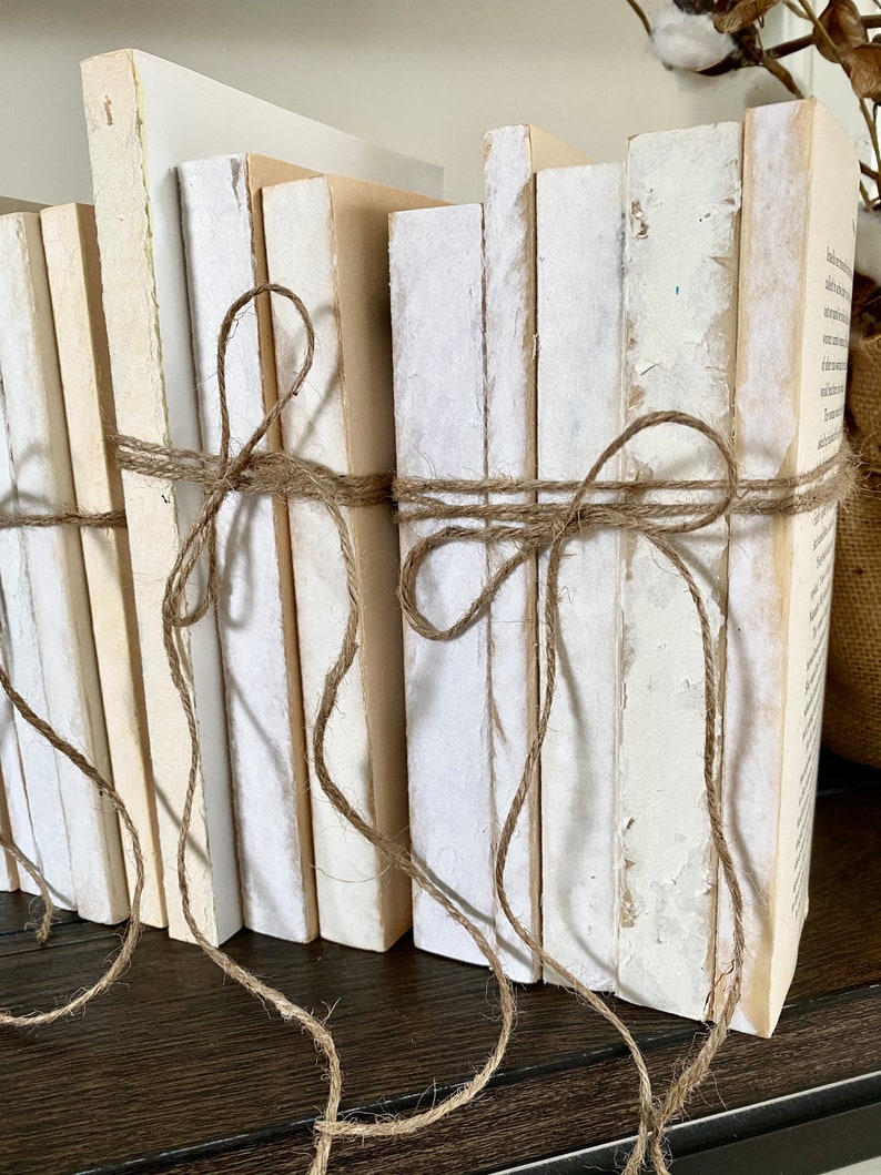 Rustic Books Farmhouse Book Book Stack Vintage Decor - Etsy