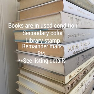 Books in Neutral Shades for Home Bookshelf, Home Office Book Decor ...