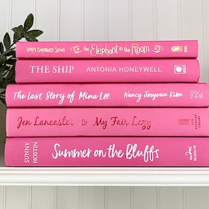 Stack of 5 Pink Books Preppy Pink Decor Maximalist Book - Etsy