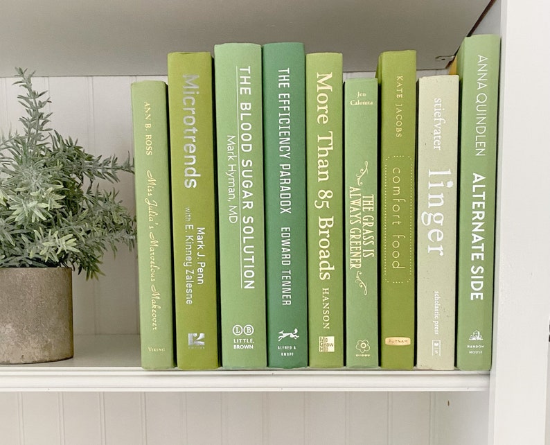 Bundle of Mixed Green Books, Lime Book, Staging Books, Home Decor ...